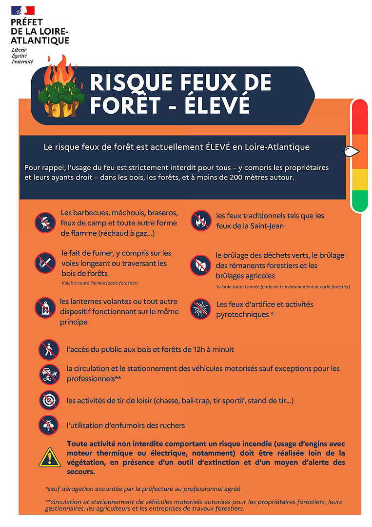 Risque élevé de feux de forêt et de végétation : ayons les bons ...